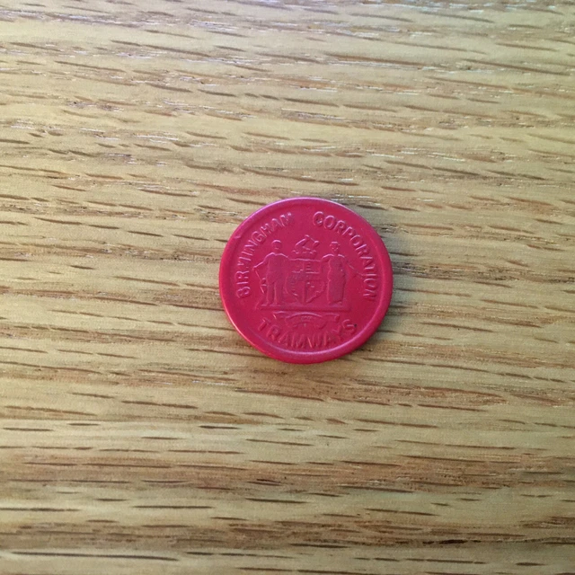 BIRMINGHAM CORPORATION TRANSPORT Pre-Decimal One Penny Plastic Bus ...