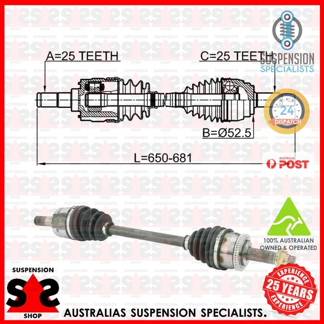 FRONT AXLE LEFT Drive Shaft Suit HYUNDAI Accent 1.6 ACCENT IV (RB) EUR 77,22 - PicClick FR