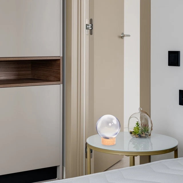 LED LIGHT DISPLAY Base Wooden Lighted Base Stand Crystal Ball Wooden ...