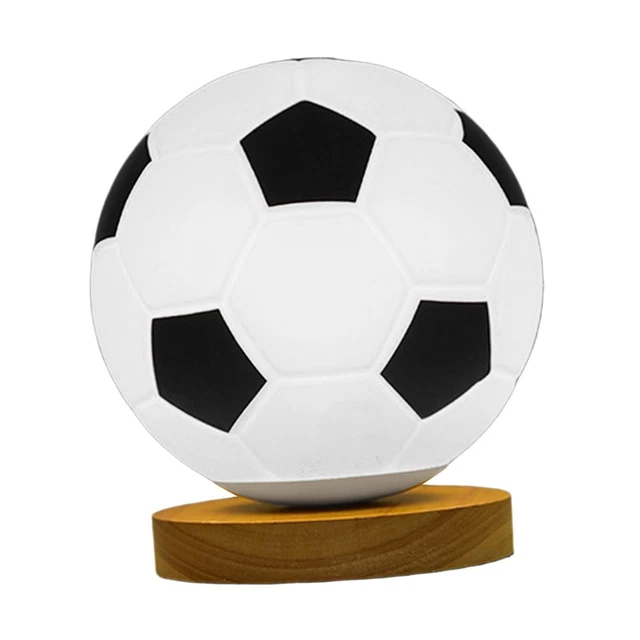 FOOTBALL LAMP LED Night Light Wood Stand USB Powered for Home Decor ...