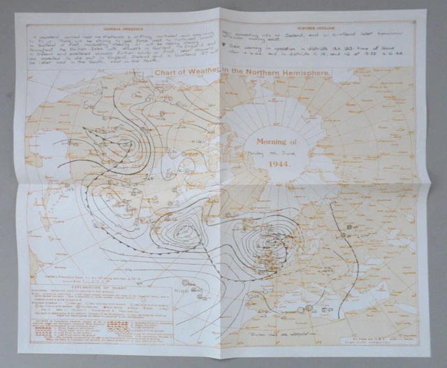 D-DAY LANDINGS DOUBLE-SIDED WEATHER CHART 5th JUNE, 1944 # READ ...