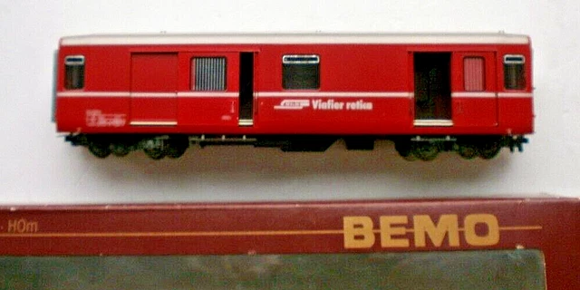 BEMO H0M, RHB D2 4211, 4achs Gepäckwagen rot EUR 20,00 - PicClick DE
