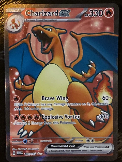POKEMON SCARLET & Violet 151 Charizard EX 183/165 Ultra Rare Full Art ...