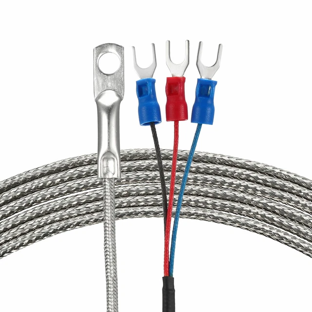 PT100 TEMPERATURE SENSOR Probe 1 Meters Cable 6mm Hole Thermocouple £10 ...