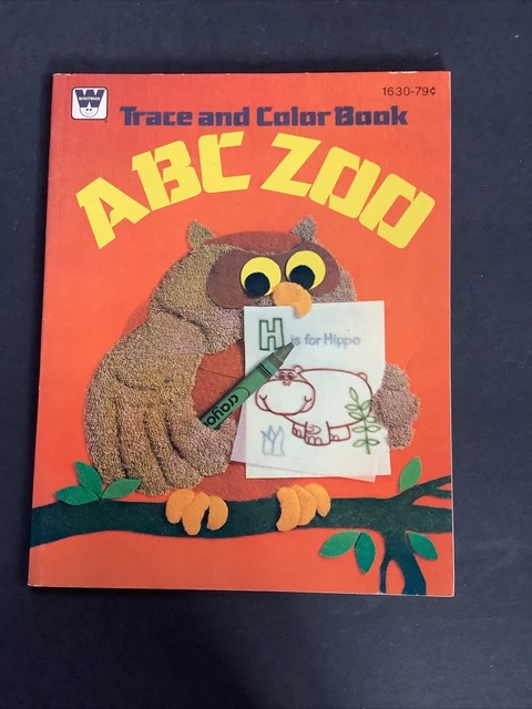 VTG TRACE AND Color Book ABC Zoo Whitman $7.97 - PicClick