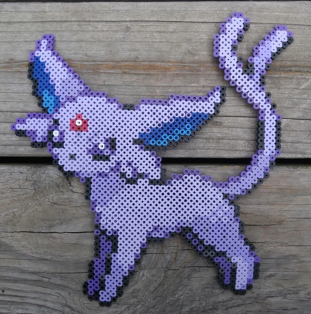 ESPEON POKÉMON PIXEL Art Perler Bead Art EUR 21,61 - PicClick FR