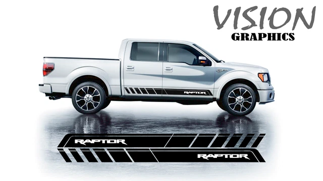 FORD RAPTOR PICKUP Truck Side Vinyl Decals RAPTOR 4x4 Off Road ...