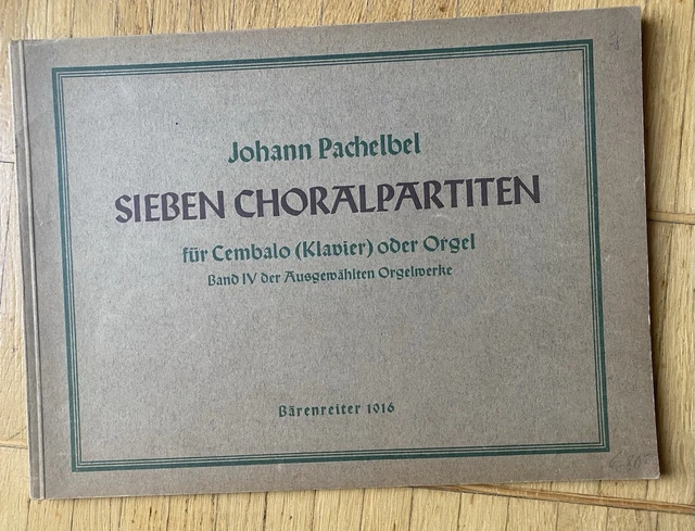 JOHANN PACHELBEL 🎶 7 Choralpartiten Cembalo(Klavier) o.Orgel Band IV ...