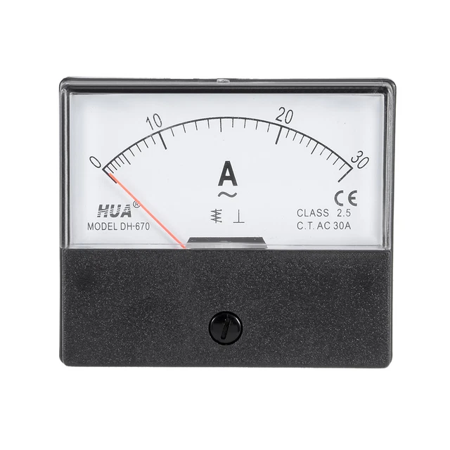 AC 0-30A ANALOG Panel Ammeter Gauge Ampere Current Meter DH-670 £9.47 ...