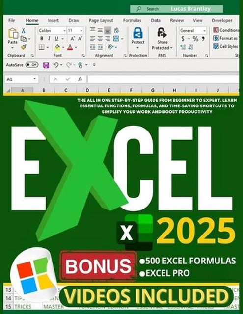 EXCEL 2025: THE All in One Step-by-Step Guide from Beginner to Expert. Learn Ess $49.99 ...
