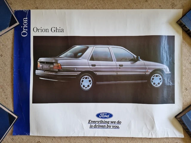 FORD ORION GHIA 1.6i Mk3 Dealership poster Original showroom genuine ...