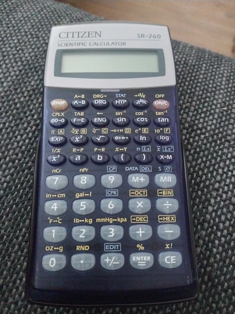 VINTAGE CITIZEN SR-260 Scientific Calculator TESTED Batteries Included ...