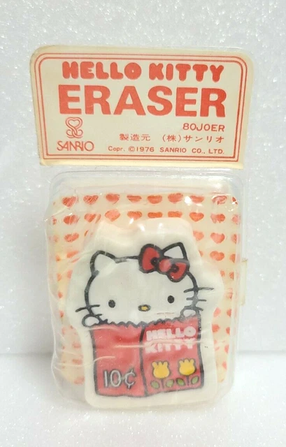 HELLO KITTY ERASER Old SANRIO Logo Retro 1976' Cute Goods Rare Vintage ...