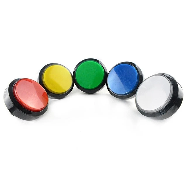 5 COLORS ARCADE 60MM Round Push Button Illumilated LED Light With Microswitch c $5.76 - PicClick AU