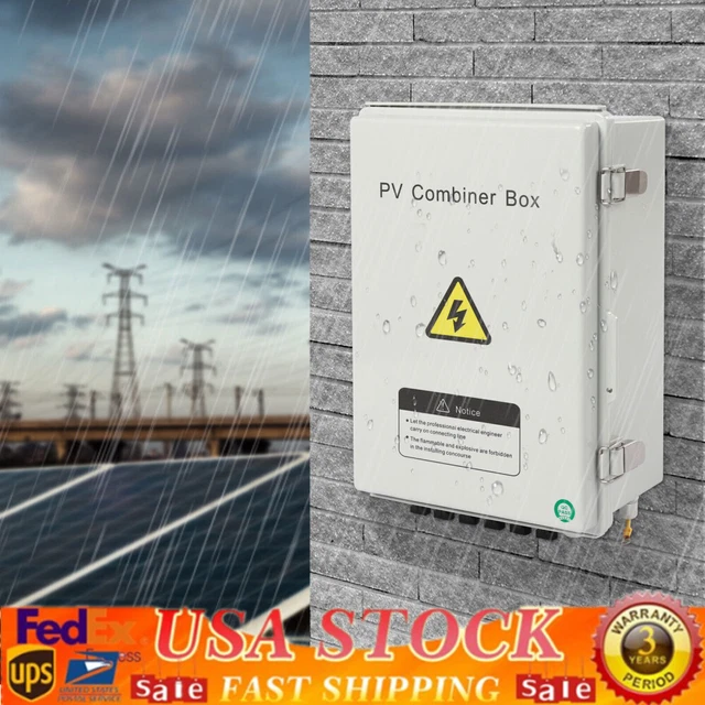 6 STRING SOLAR PV Combiner Box New 15A Circuit Breaker For Solar Panel ...