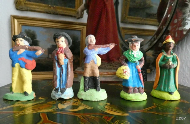 LOT DE 5 SANTONS ANCIENS DE 8 cm EUR 10,00 - PicClick FR
