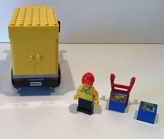 LEGO YELLOW DELIVERY Truck / Lorry & Mini Figure From 60097 City Square ...