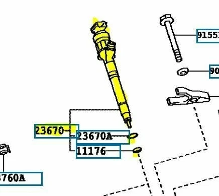 2367059045 GENUINE TOYOTA INJECTOR ASSY 23670-59045 OEM EUR 461,79 ...