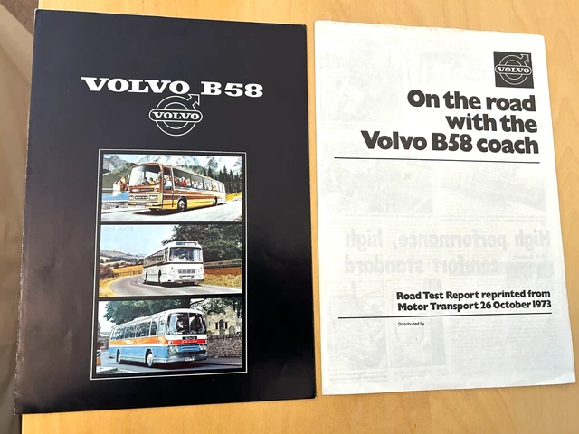 VOLVO B58 BUS / Coach Brochure And Road Testreport - 1972/73 £11.12 ...