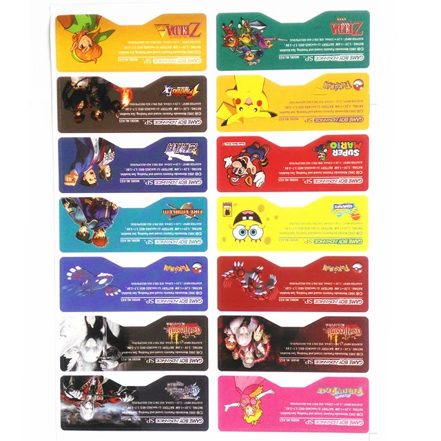 COLORFUL STICKER LABEL For Nintendo Game boy Advance SP Gameboy GBA SP ...