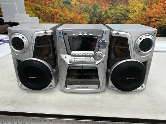 PANASONIC SA-AK33 5-CD Player 2-Cassette Deck Recorder FM/AM Radio ...