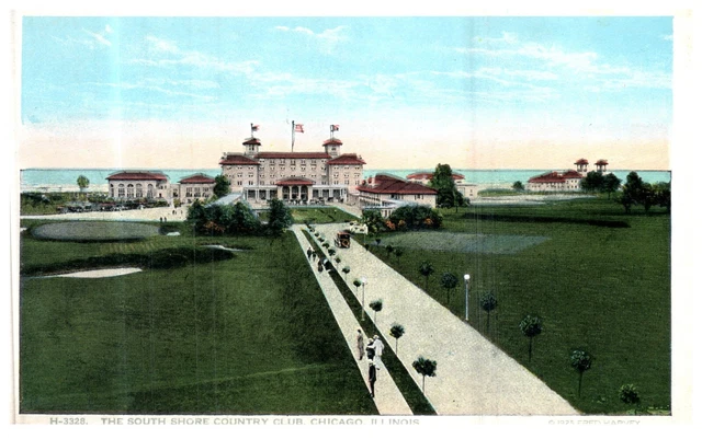 CHICAGO IL SOUTH Shore Country Club Fred Harvey 1925 Vintage Postcard ...