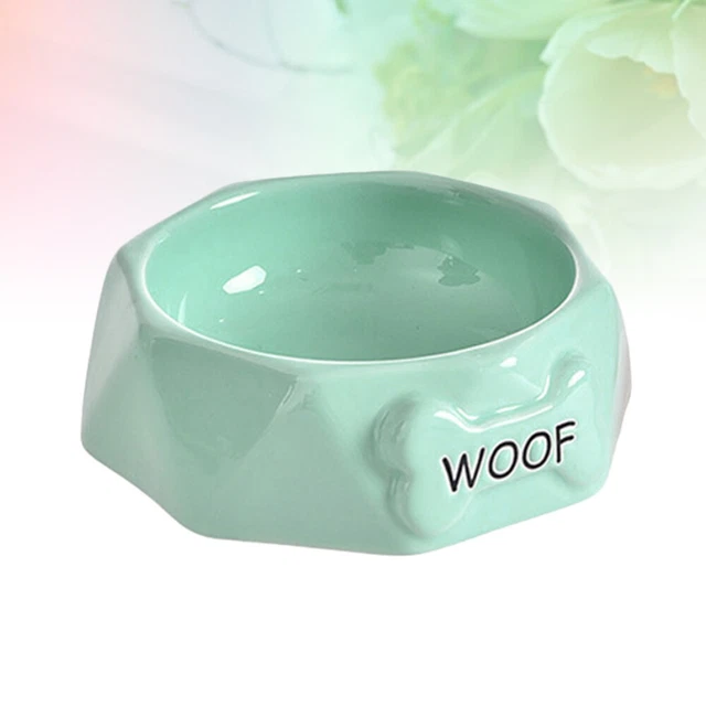 STYLISH PRACTICAL FASHION Woof Bone Ceramic Dog Bowl Feeding Dish £17. ...
