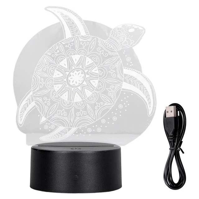 SEA 3D LIGHT 7 Color Touch Changing LED Night Light Acrylic USB £12.73 ...