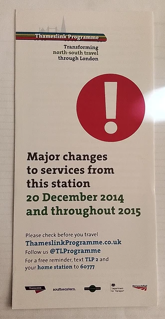 NETWORK RAIL PROMO LEAFLET Thameslink Programme 2014 Trains British ...