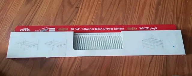 ELFA 2-RUNNER MESH Drawer Dividers Pack Of 2 Platinum £18.82 - PicClick UK