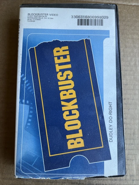 DUDLEY DO-RIGHT VHS Blockbuster Rental Case & Cover Hardshell Vintage £ ...