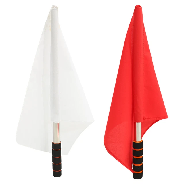 2 PCS COMPETITION Flag Traffic Safety Referee Border Signal Flags Hand £10.85 - PicClick UK