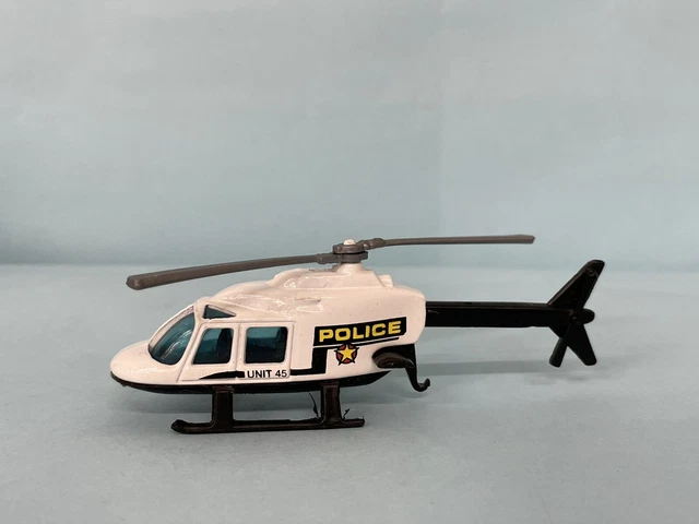 1989 MATTEL HOT Wheels Proper Chopper #165 Police Unit 45 Helicopter ...