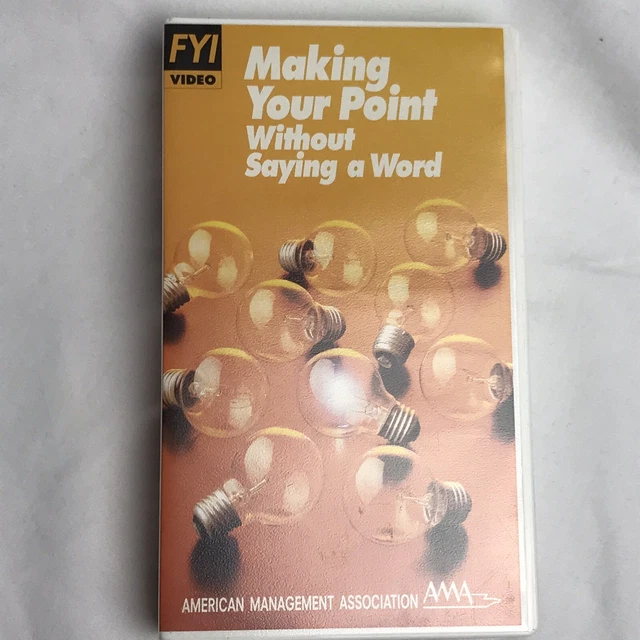 MAKING YOUR POINT Without Saying a Word VHS Tape FYI Video AMA ...