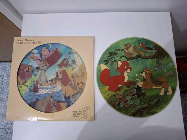 WALT DISNEYS PICTURE Disc Vinyl Records X2 Lady And The Tramp Free P&P ...