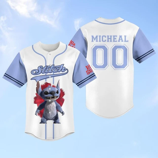 Personalized Stitch Live Action Lilo And Stitch 2025 Baseball Jersey