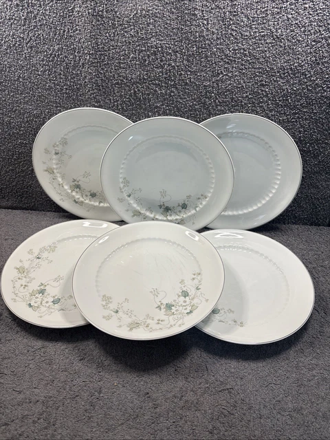 6 X REAL Brasil "White Blossom" Porcelana Dinner Plate 10" Ingrid S ...
