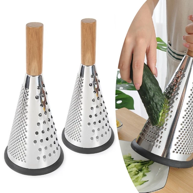 CONE GRATER STAINLESS Steel Cassette Tool Contoured Shape Butter Grater ...