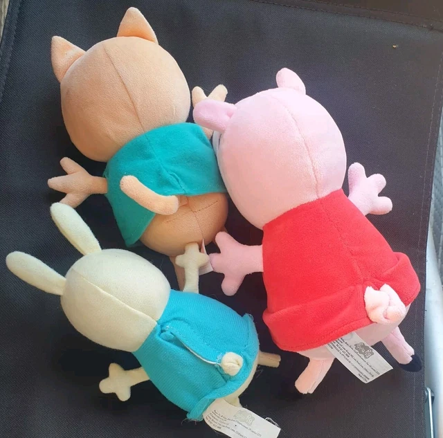 PEPPA PIG PLUSH bundle Peppa,rebecca Squeaky Tum rabbit,candy cat All ...