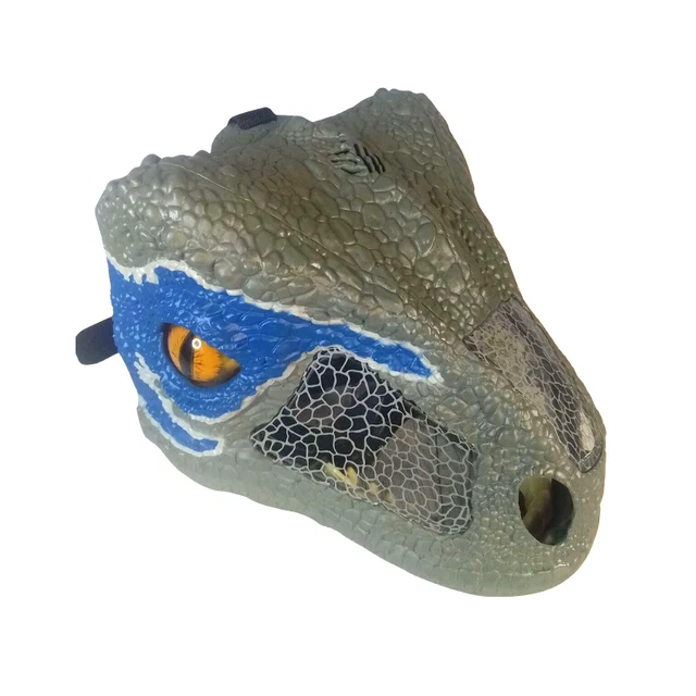 JURASSIC WORLD TOYS Dominion Velociraptor Green Blue Dinosaur Mask whit ...