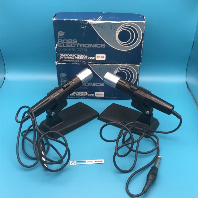 RARE VINTAGE ROSS Electronics RE-317 Omnidirectional Dynamic Dual ...