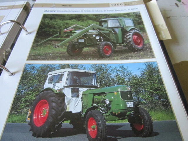 TRAKTOR ATENBLATT DEUTZ 25 Dieselschlepper D 5005, D 5505, D5505 Tandem ...