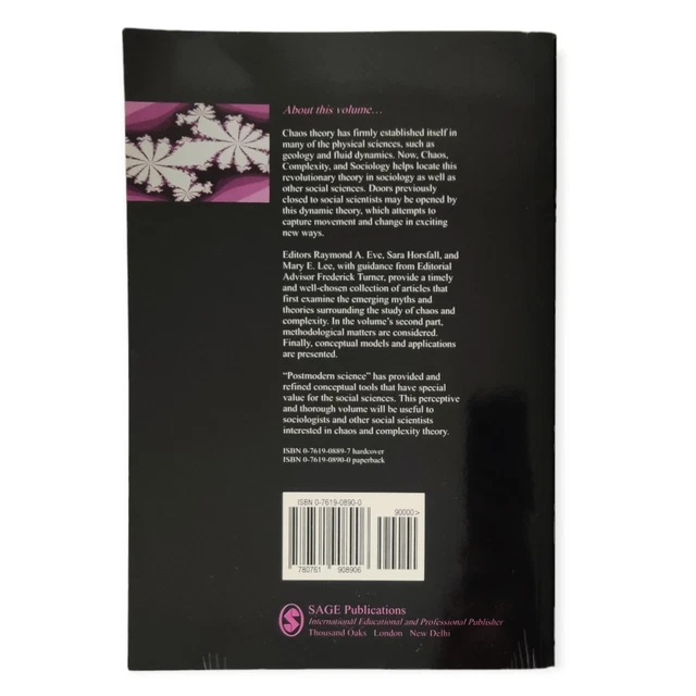 CHAOS COMPLEXITY AND Sociology ~ Myths, Models, and Theories $23.53 ...