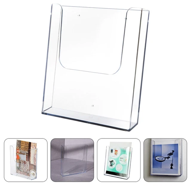 FOLDER DISPLAY STAND Pamphlet Document Holder Plastic Clear File $25.89 ...