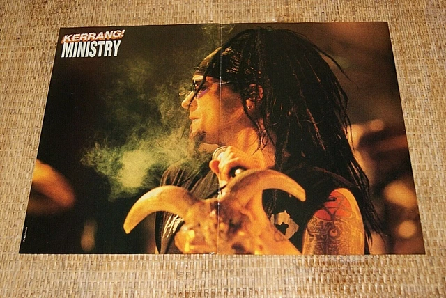 MINISTRY BAND LARGE A3 size glossy music magazine promo ART poster £2. ...