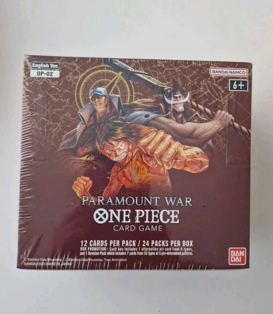 ONE PIECE CARD Game OP-02 Paramount War Booster Box English Sealed £125 ...