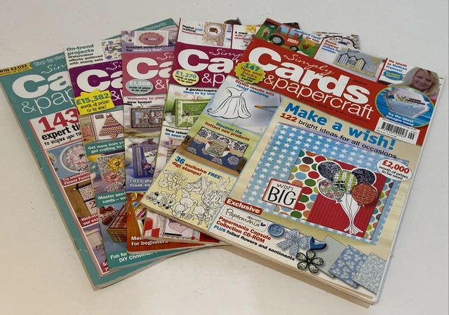 SIMPLY CARDS & Papercraft Card Making Magazine Bundle X5. With Ideas ...