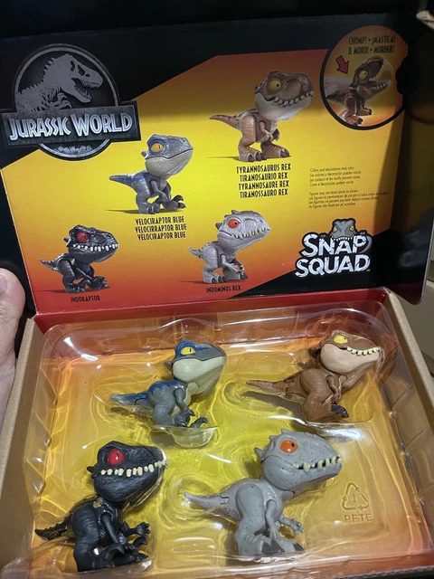 JURASSIC WORLD SNAP Squad Wave 1 indoraptor indominus rex raptor blue t ...