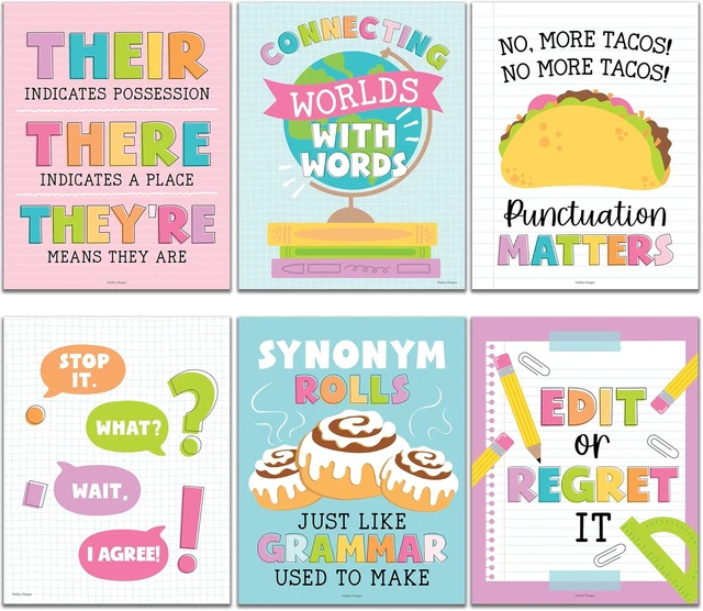 ELA POSTERS FOR High School Classroom - English Decor, Grammar Prints ...