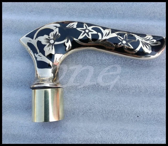 SOLID BRASS HEAD HANDLE DESIGN VICTORIAN FOR WALKING STICK CANES ...